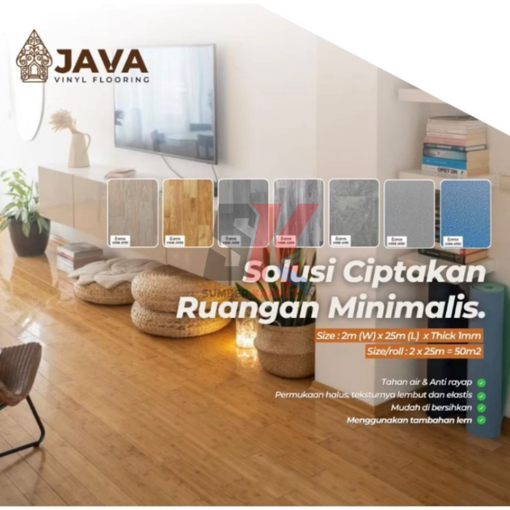 Jual Karpet Vinyl Sticker lantai 100cm x 100cm Ketebalan 1mm - Motif ...