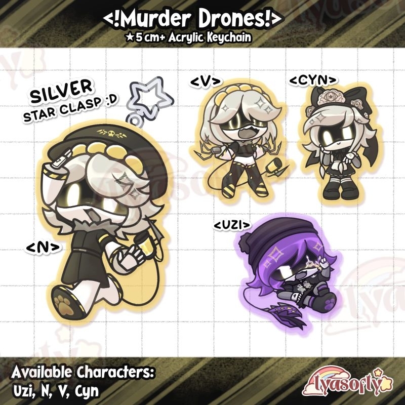 Jual Murder Drones☆Fanmade Keychain《tyasofty》 | Shopee Indonesia