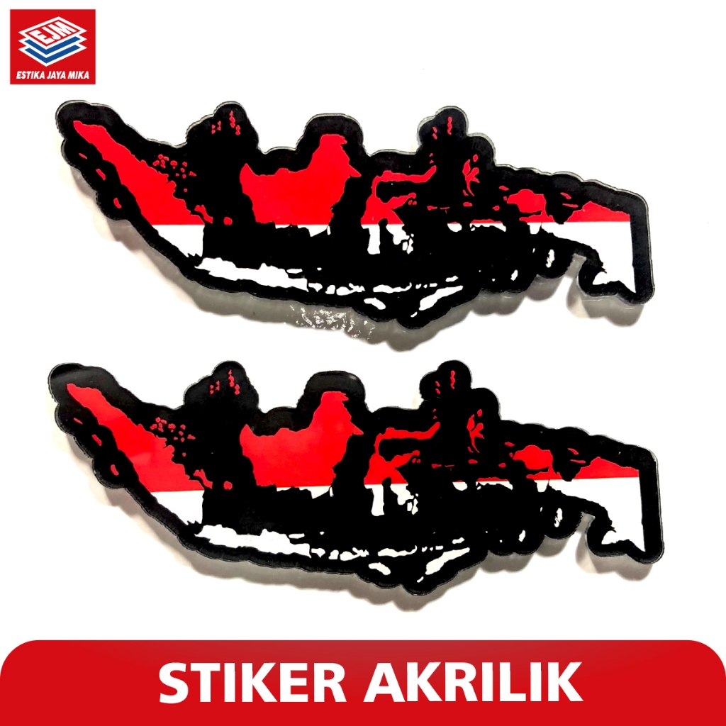 Jual Sticker Emblem Peta Indonesia Akrilik 10cm | stiker Map Indonesia ...