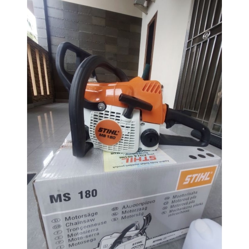 Jual Mesin Chainsaw MS 180 Bar 16"+ Rantai.Senso Stihl MS 180 Barv16/27T Komlit Fullset | Shopee ...