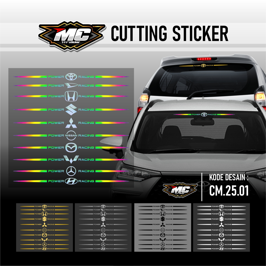 Jual MC Cutting Sticker - Stiker Lis Mobil Stiker Reflektif Kaca Dan ...