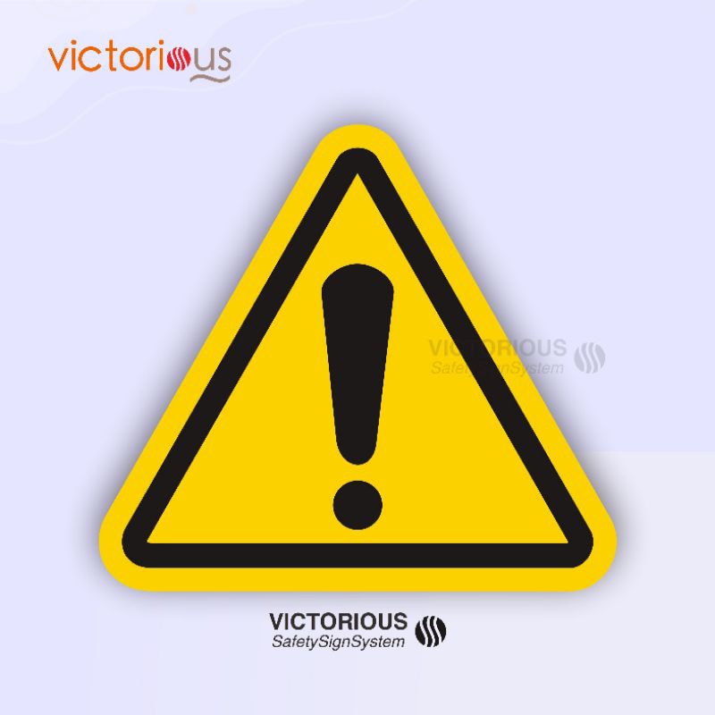 Jual Sticker Safety Sign K3 Standar ISO 7010 Simbol Bahaya Umum Generic ...