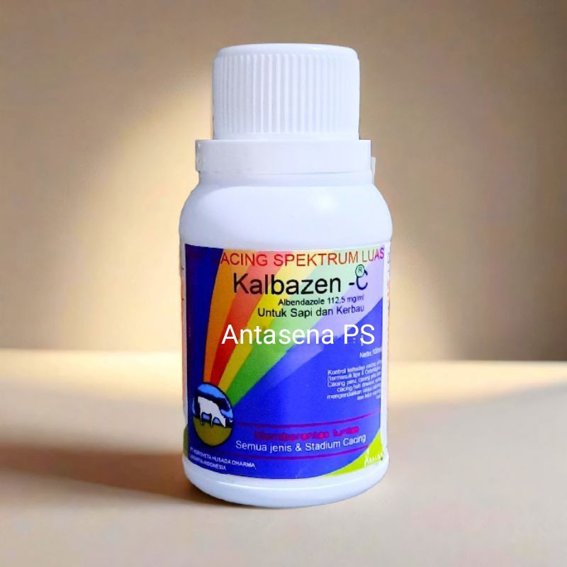 Jual kalbazen c membasmi cacing cair kemasan 100 ml untuk sapi dan ...