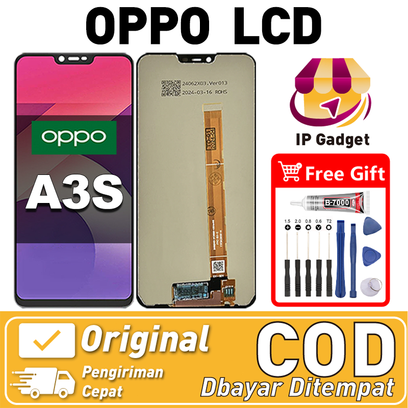 Jual Original LCD OP PO A3S fullset ori asli Layar hp touchscreen Sentuh Versi Tinggi COD ...