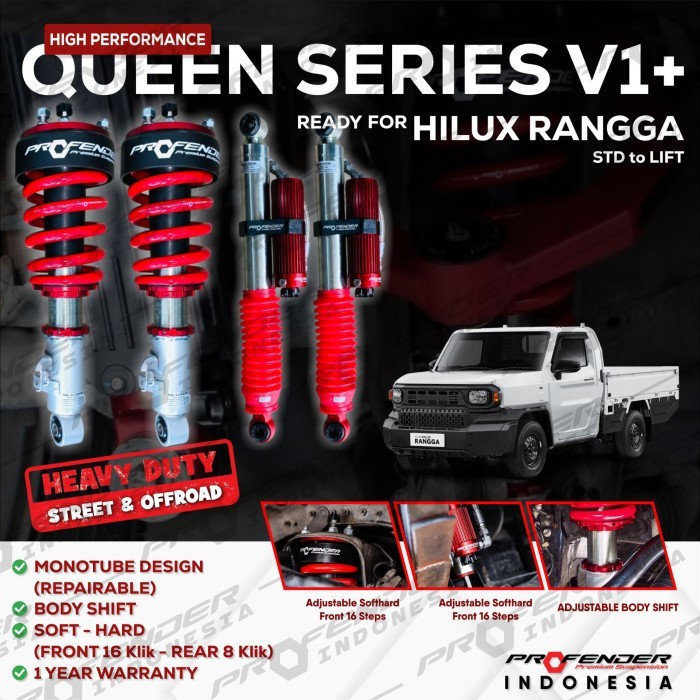 Jual [QUEEN SERIES] Suspensi Shockbreaker PROFENDER MONOTUBE 2.0 - Toyota Hilux Champ Rangga 23 ...