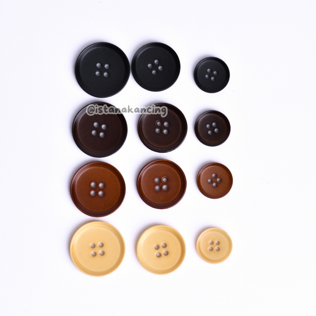 Jual Kancing Lubang 4 LUSINAN Keith Button | Kancing Kayu Motif Polos ...