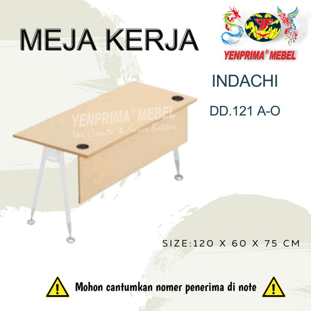 Jual INDACHI DD 121 A-O/MEJA KANTOR/MEJA KERJA/MEJA TULIS | Shopee ...