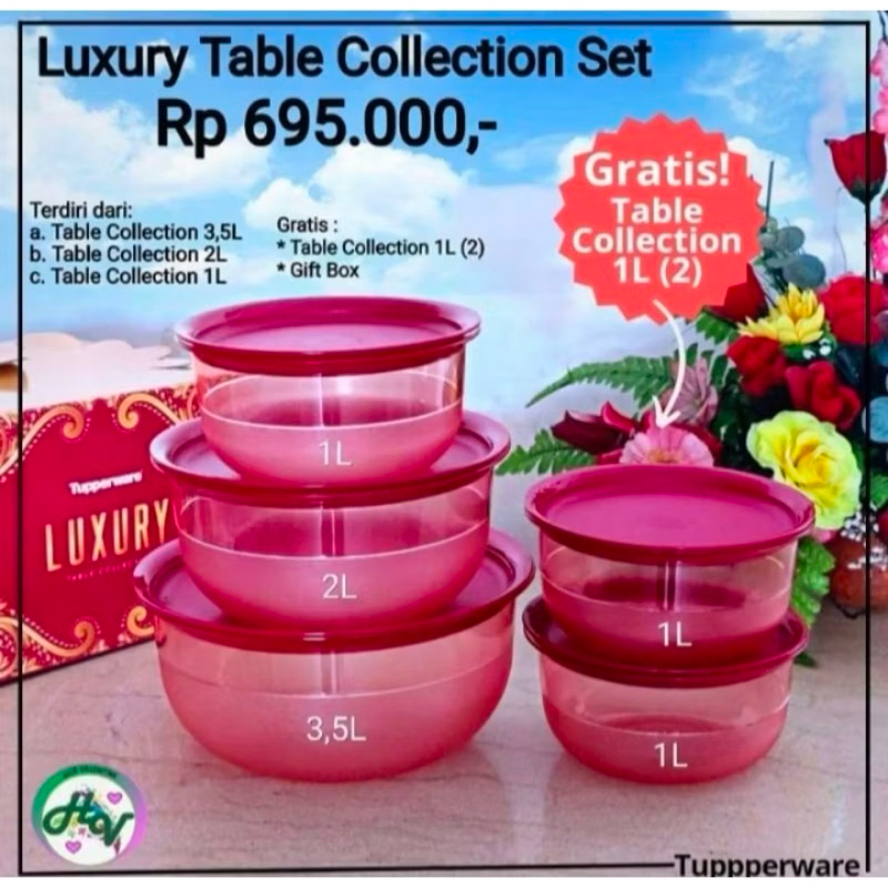 Jual Luxury Table Collection set Tupperware Crystal | Shopee Indonesia