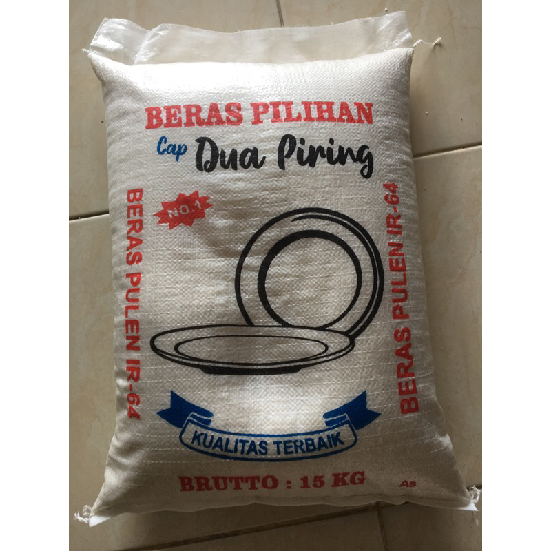 Jual Beras Medium, Beras Putih, Beras Enak Cap Dua Piring 15kg | Shopee ...