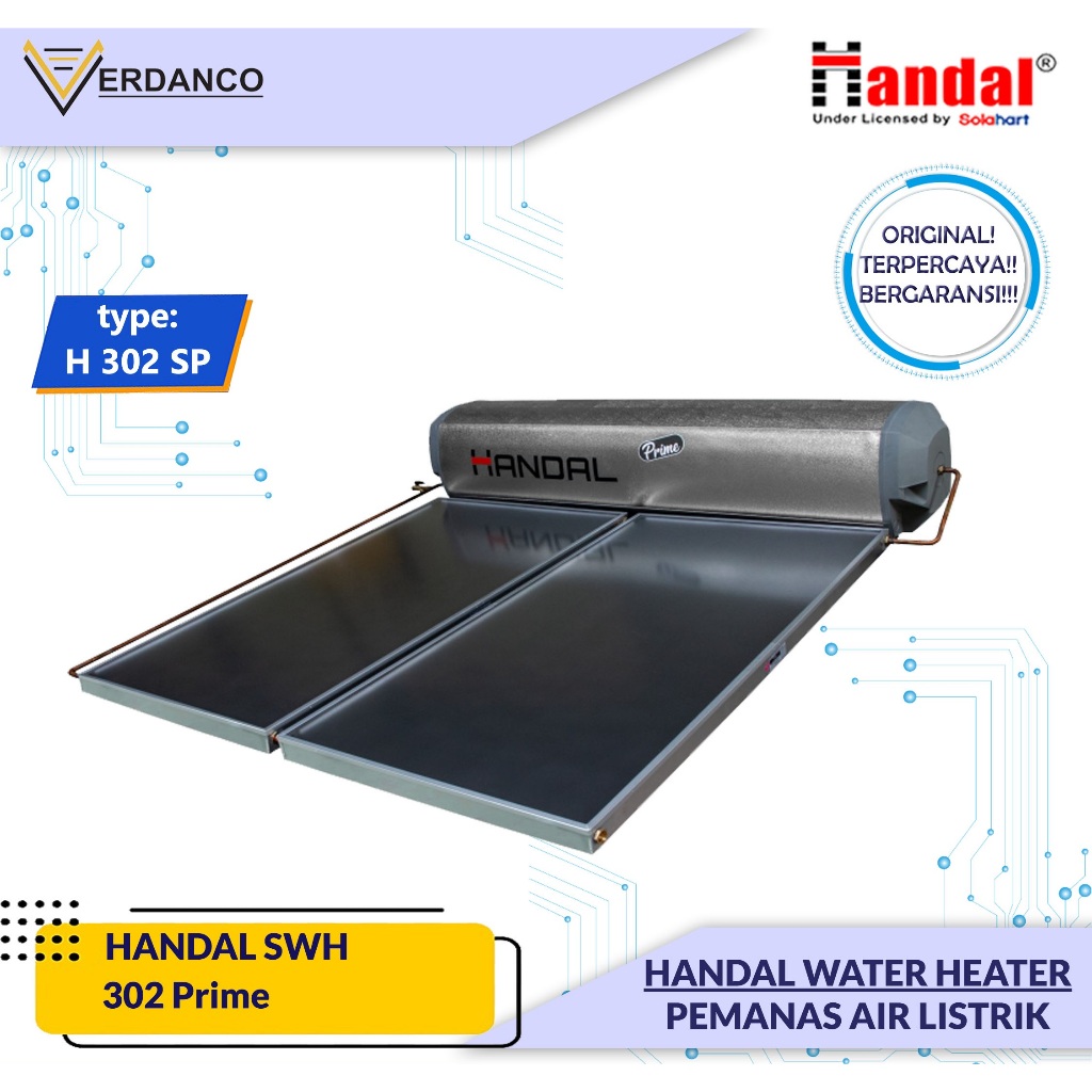 Jual HANDAL Solar Water Heater Pemanas Air Tenaga Surya 302 Prime - 302 ...