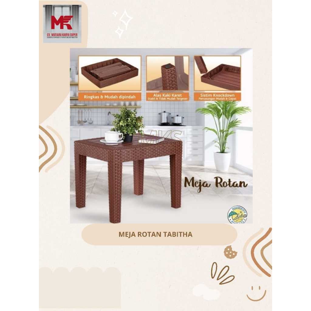 Jual MEJA TAMU ROTAN | MEJA ROTAN TABITHA | Shopee Indonesia