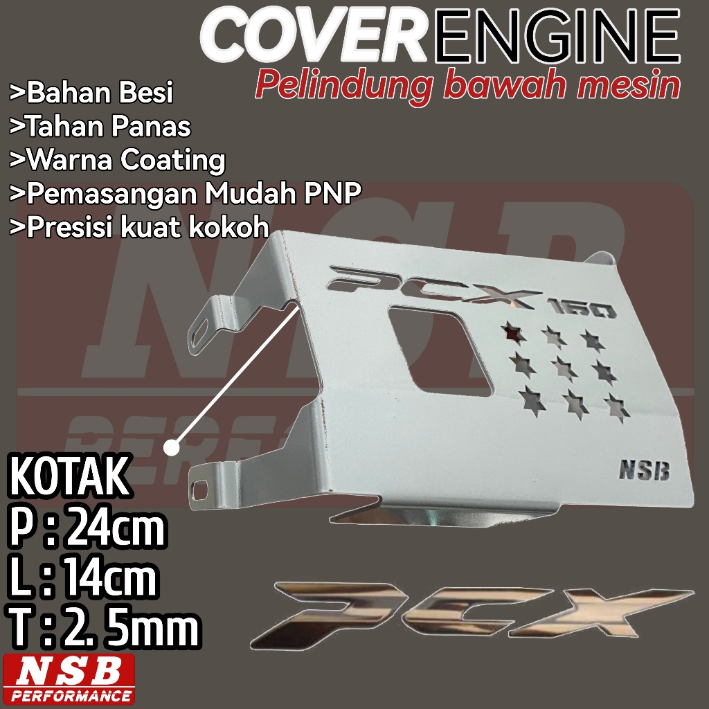 Jual Cover Engine Pelindung Bawah Mesin PCX 160 BESI TEBAL KUALITAS PREMIUM | Shopee Indonesia