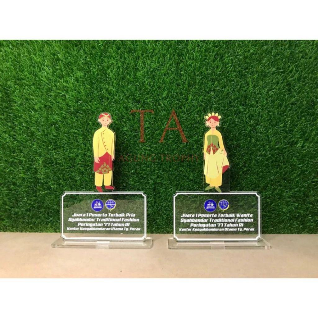 Jual Piala Tari Akrilik Custom Piala Baju Adat Karnaval | Shopee Indonesia