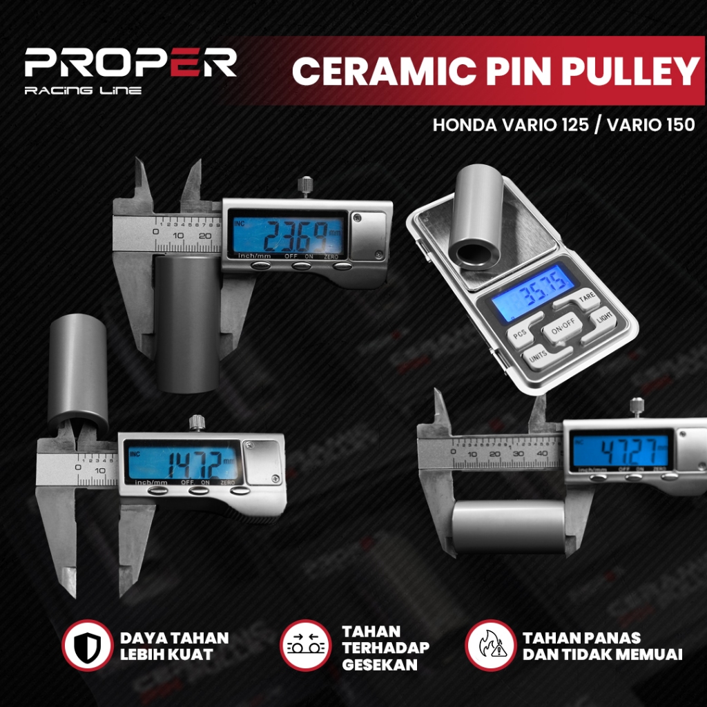 Jual Pin Pulley Proper Pully Pin Vario 125 150 Original Proper Racing ...