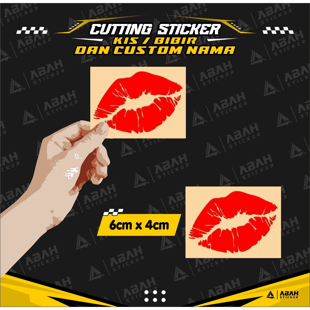 Jual STIKER KISS CIUMAN GAMBAR BIBIR BISA PAKE NAMA SNENDIRI Sticker ...