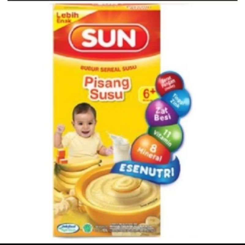 Jual SUN Bubur Sereal Susu | Pisang Susu 6m+ 120g | Shopee Indonesia