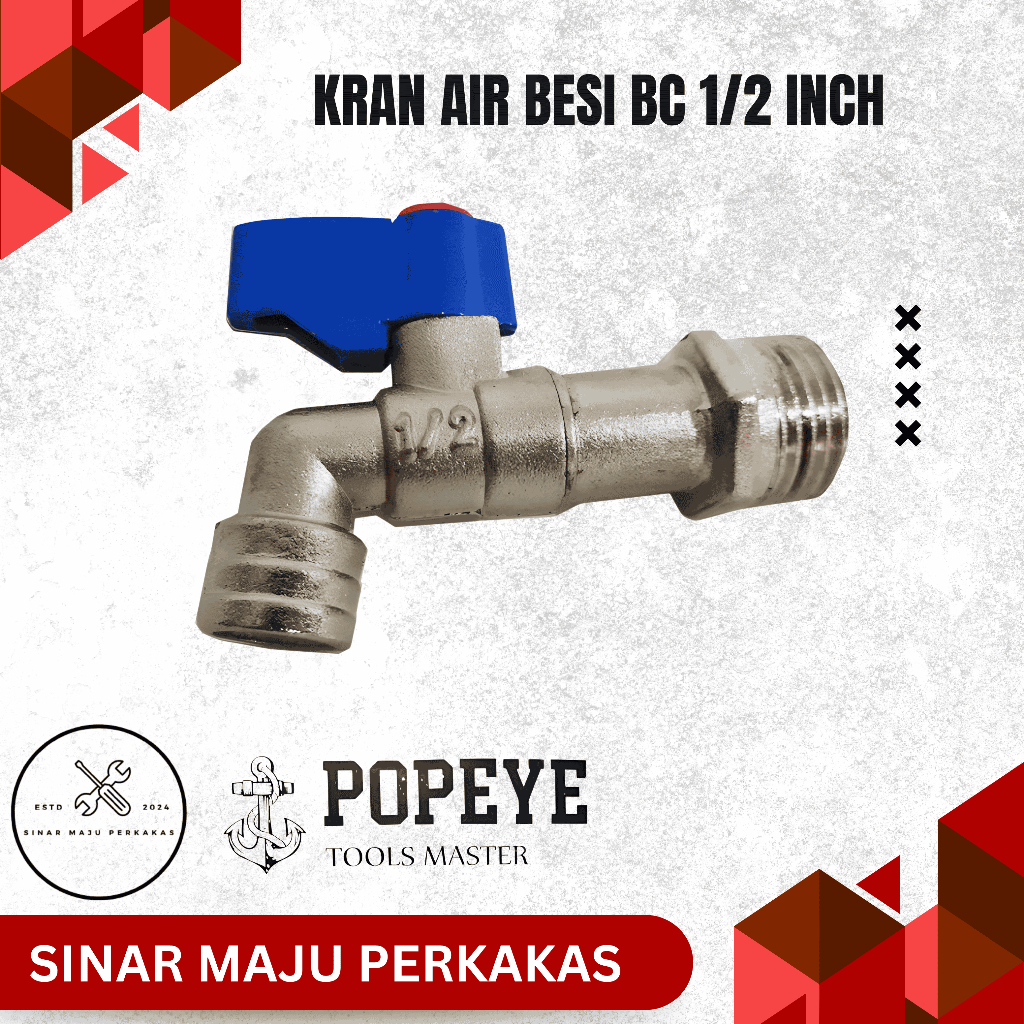 Jual KRAN AIR BESI BC 1/2 iNCH - Keran Air Taman Kran Tembok | Shopee ...