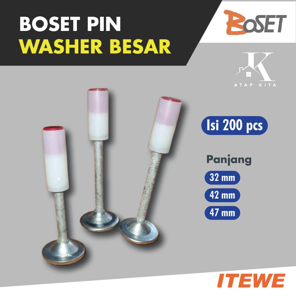 Jual PAKU BOSET BETON / BOSET PIN WASHER BESAR | Shopee Indonesia