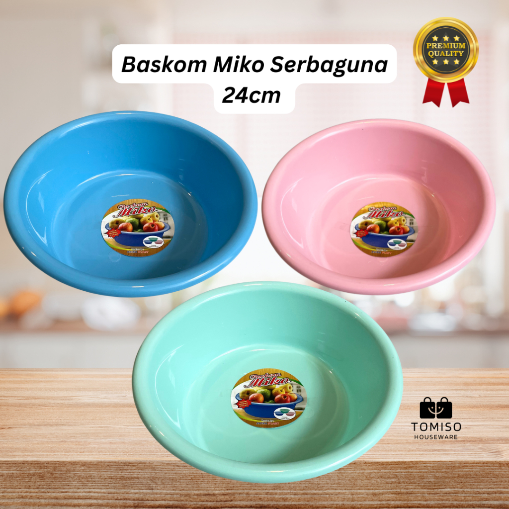 Jual BASKOM PLASTIK PREMIUM MIKO 14" | Plastic Basin 14 INCH | Basin ...