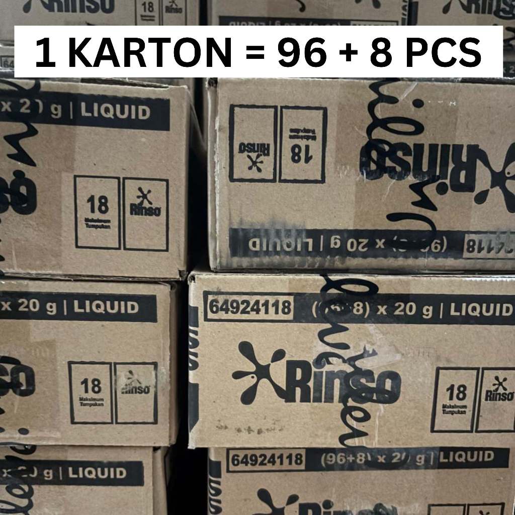 Jual 1 DUS RINSO CAIR 18ML ISI 96 + 8 SACHET ECER 500 AN | Shopee Indonesia