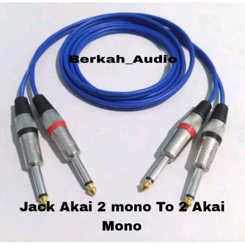 Jual Kabel jack audio 2 akai mono to 2 akai mono kabel kitani tembaga original | Shopee Indonesia