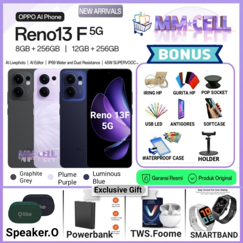 Jual OPPO RENO 13F 5G 12/256 | RENO 13 F 5G 8/256 | RENO13 F 4G 8/256 GARANSI RESMI OPPO ...