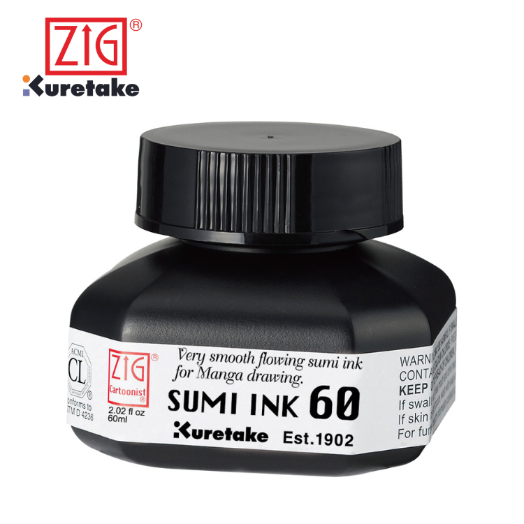 Jual ZIG Kuretake Cartoonist Sumi Ink 60ML | Shopee Indonesia
