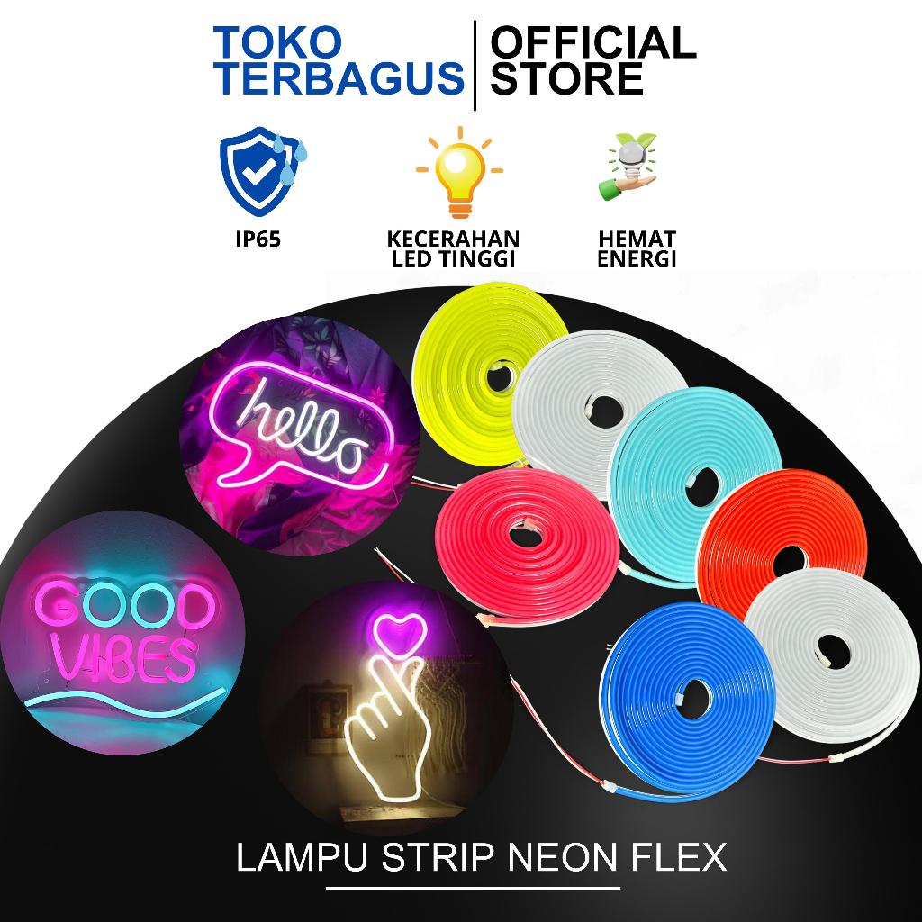 Jual Lampu Strip Selang Neon Flexsible LED 12 V DC Neonflex Sign 12 ...