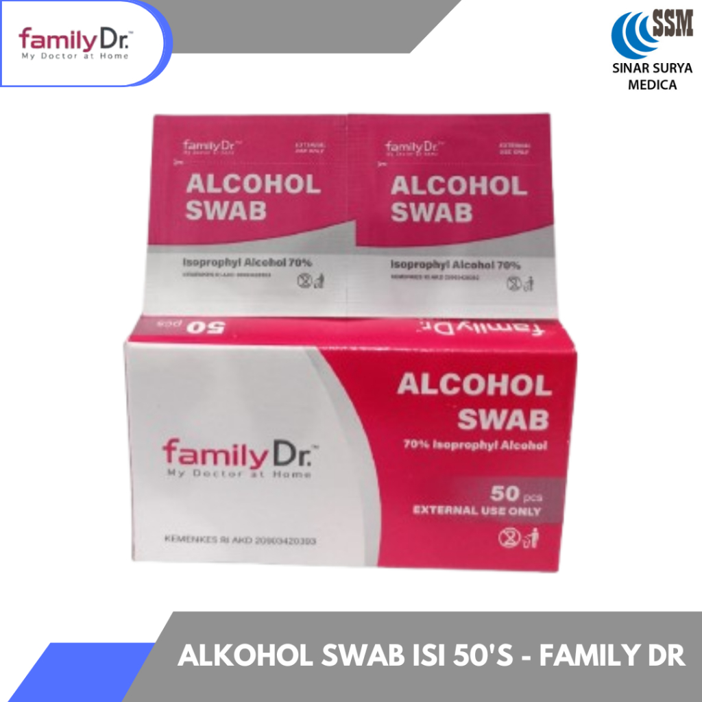 Jual Alkohol Swab isi 50 PCS FamilyDr / Tissu Alcohol Swab Family DR ...
