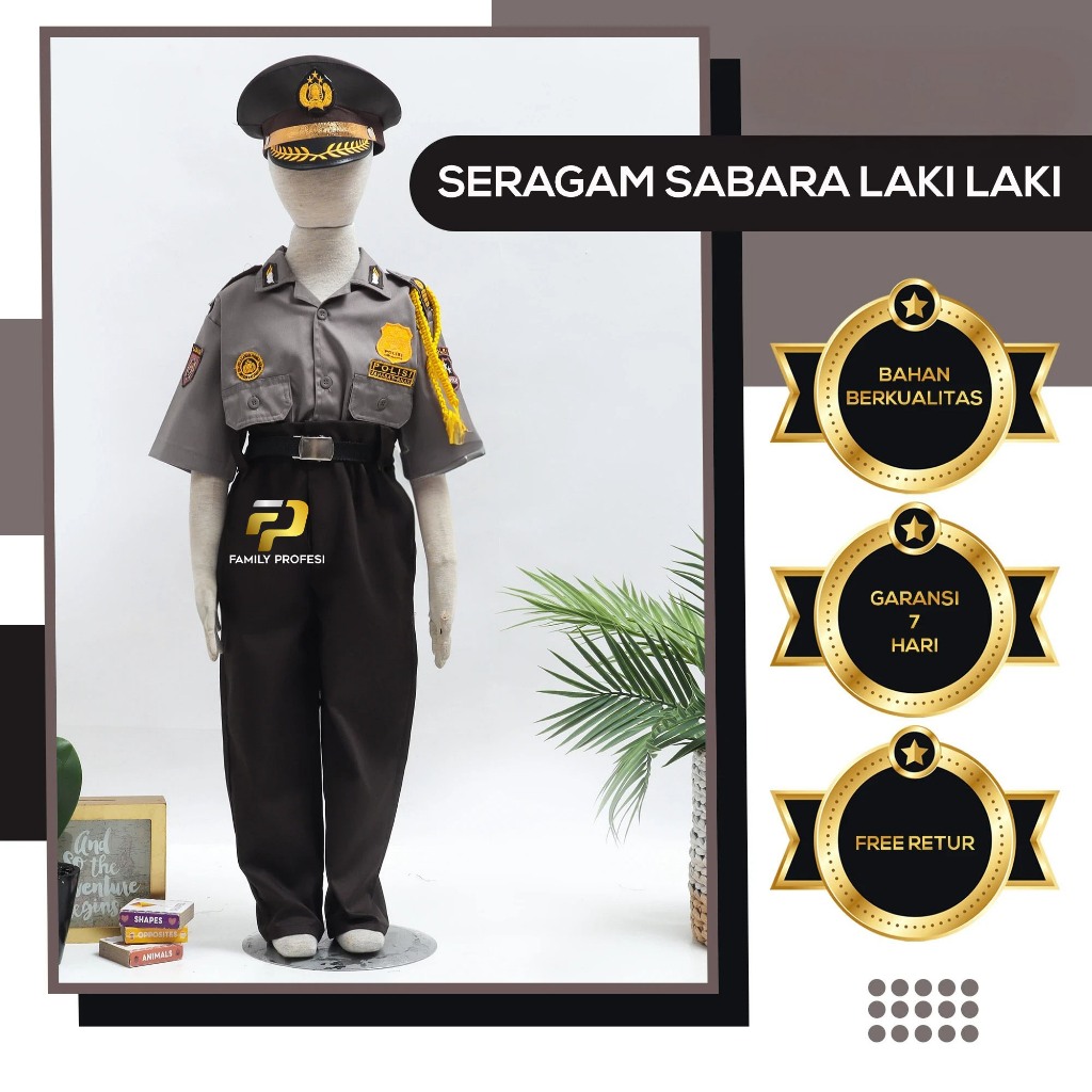 Jual Baju Seragam Polisi Anak Laki Laki dan Perempuan Profesi Anak ...