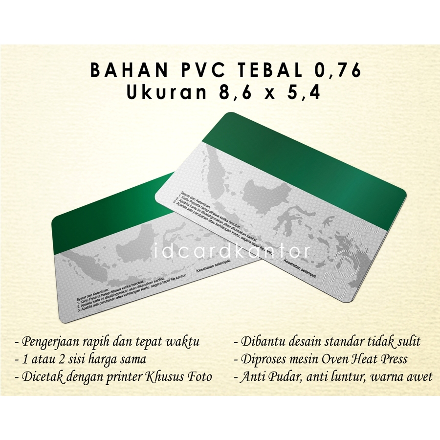 Jual cetak kartu id card bpjs kesehatan ketenagakerjaan satuan | Shopee ...