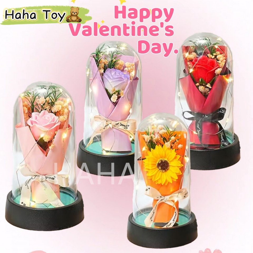 Jual HAHATOY Lampu Led Mawar Gift Box Bunga Mawar Artificial Lampu ...