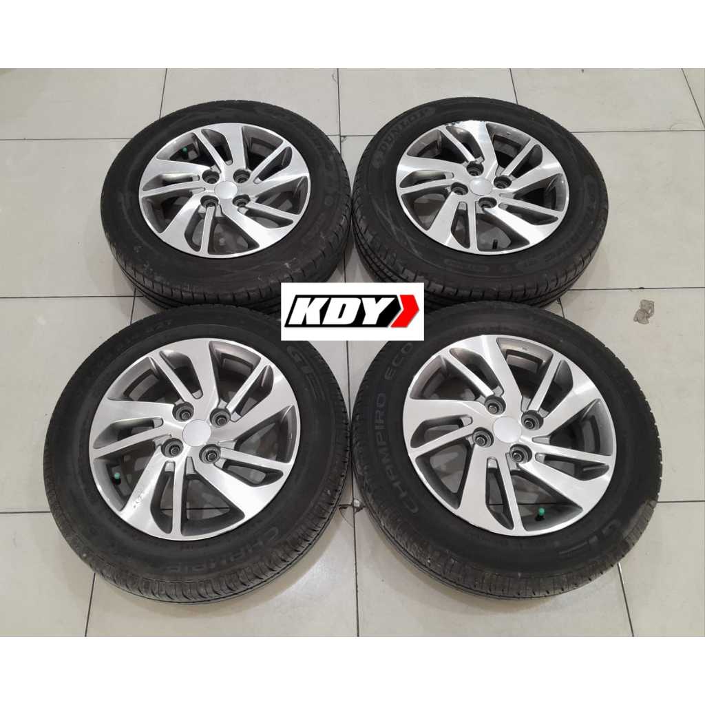 Jual Velg Mobil Bekas Original STD SIRION R14 Lebar 5 Hole 4X100 ET45 G/P + Ban PNP Mobil Agya ...