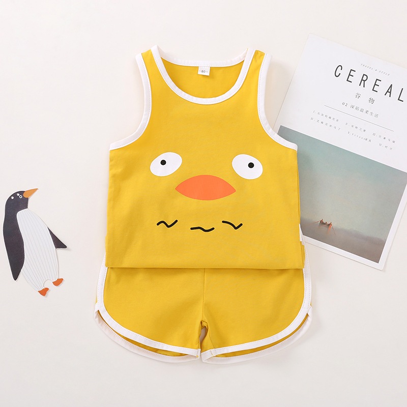 Jual ALFREDKIDS SET BABY SINGLET MOW YELLOW | Shopee Indonesia
