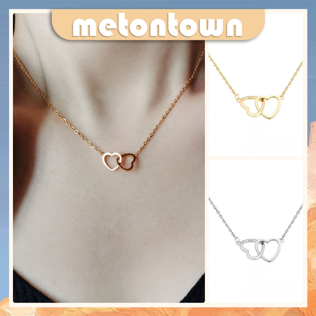Jual Mtt - Kalung Wanita Liontin Love Ganda Aksesoris Necklace Kalung ...
