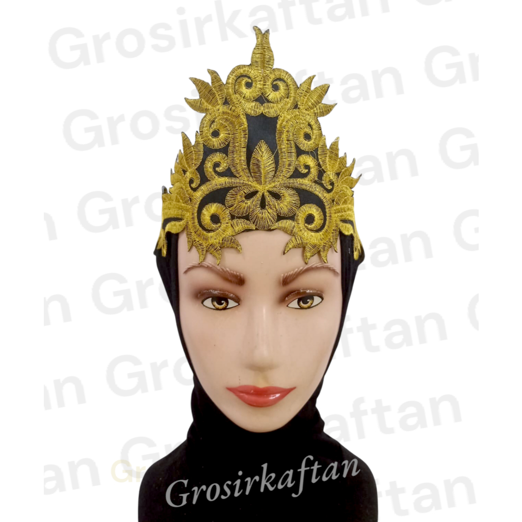 Jual Aplikasi Bordir Siger Mahkota Lapis Kain Hitam | Shopee Indonesia