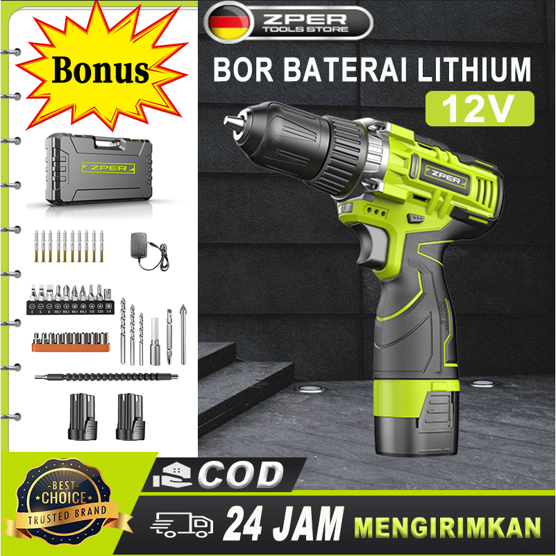 Jual ZPER 12V bor baterai bor baterai murah berkualitas Bor listrik ...