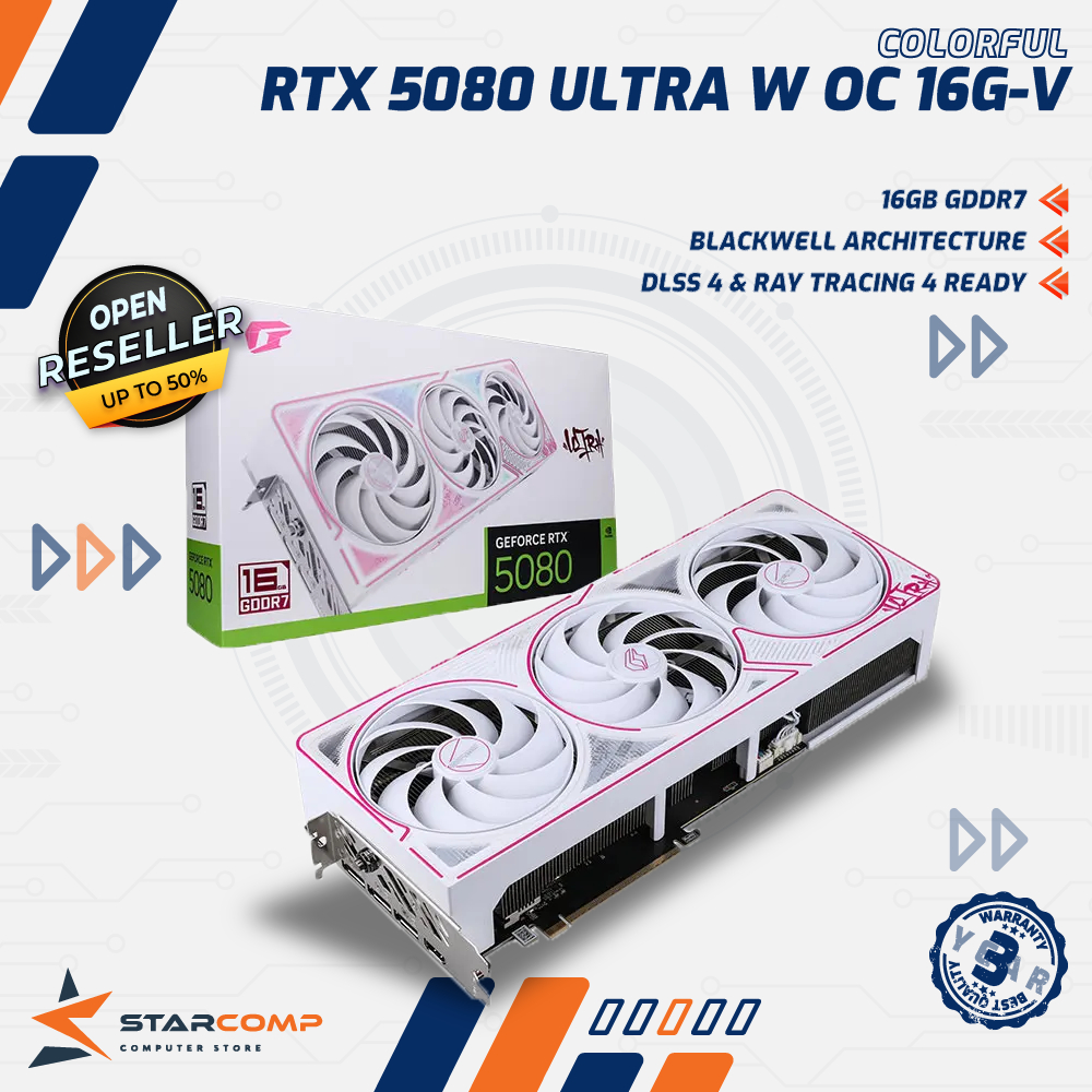 Jual Colorful GeForce RTX 5080 Ultra W OC 16G-V GDDR7 VGA RTX5080 | Shopee Indonesia