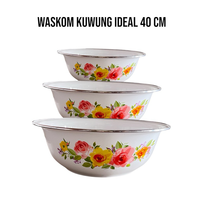 Jual Ember Waskom Kuwung Ideal 40 cm Enamel Tebal Kuat | Shopee Indonesia