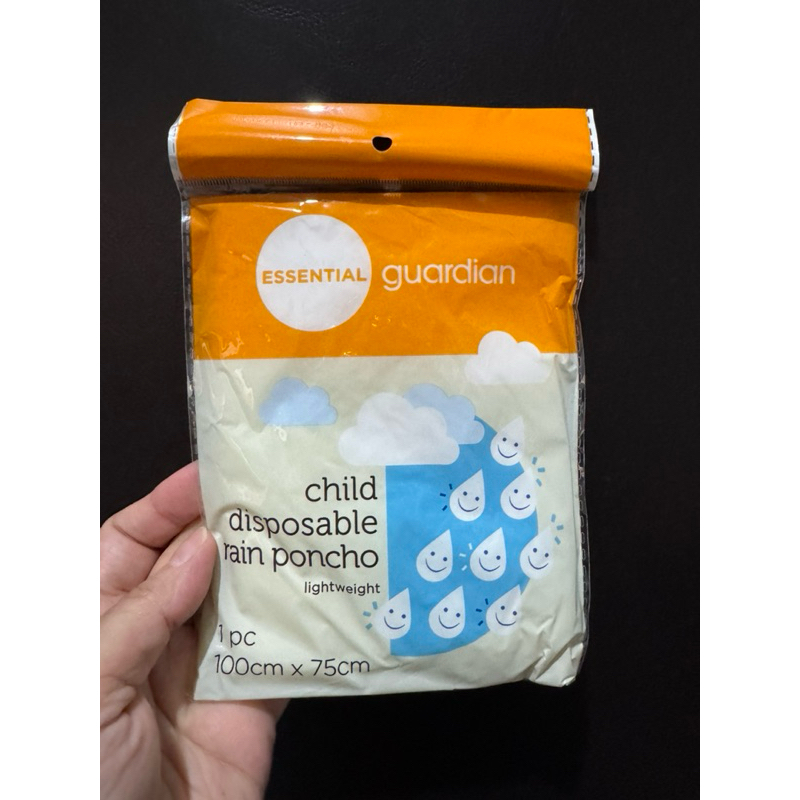 Jual Essential Guardian Child Disposable Rain Poncho Lightweight ...
