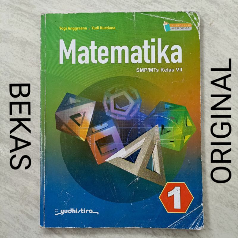 Jual Buku MTK Matematika Kelas 7 VII 1 I SMP MTS Penerbit Yudistira ...