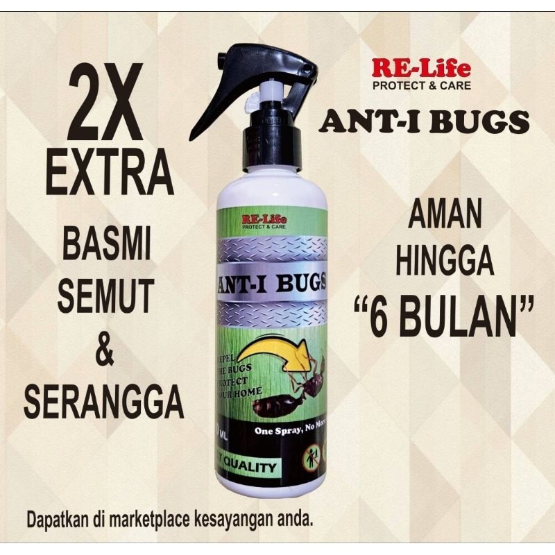 Jual Spray Anti Semut RE-Life Ant-i Bugs cairan pengusir semut serangga ...