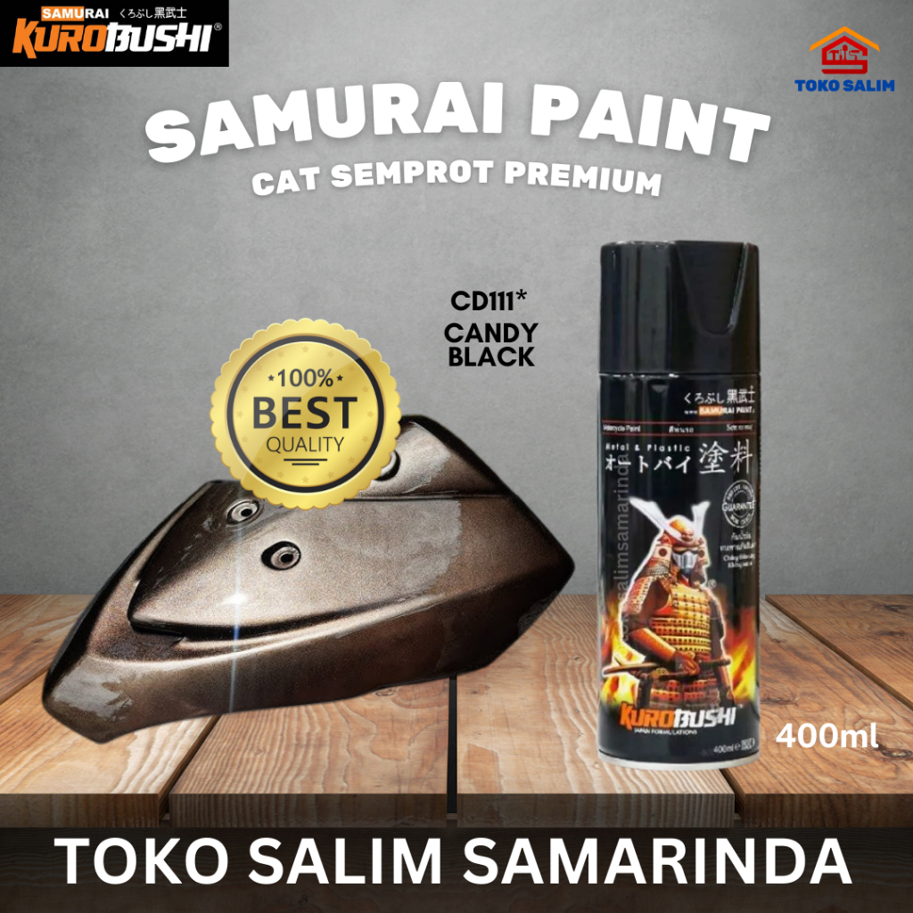 Jual Cat Semprot Samuraipaint / Pilox Samurai Paint Candy Tone Hitam ...