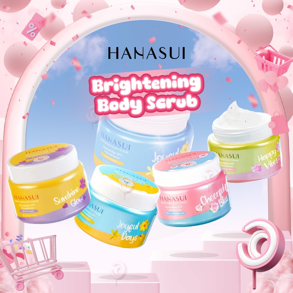 Jual HANASUI - BRIGHTENING BODY SCRUB SYMWHITE 377 + GLUTATHIONE ( 200 ...
