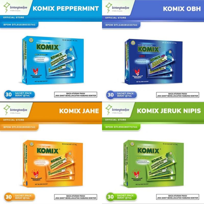 Jual KOMIX DEWASA 1 BOX ISI 30 SASET ALL VARIANS/KOMIX DEWASA OBH/JAHE ...
