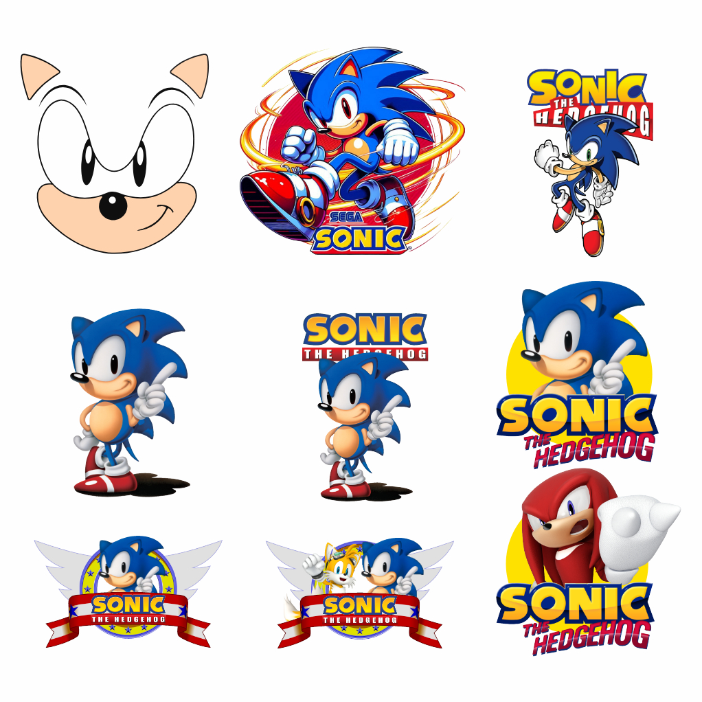 Jual SABLON SETRIKA SABLON DTF PRINTING SONIC THE HEDGHOG Ukuran 10 ...