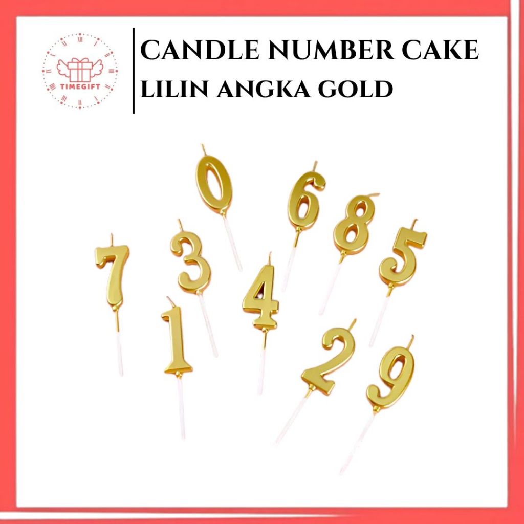 Jual Lilin Angka Gold Lilin Ulang Tahun Candle Number Cake SB023 ...