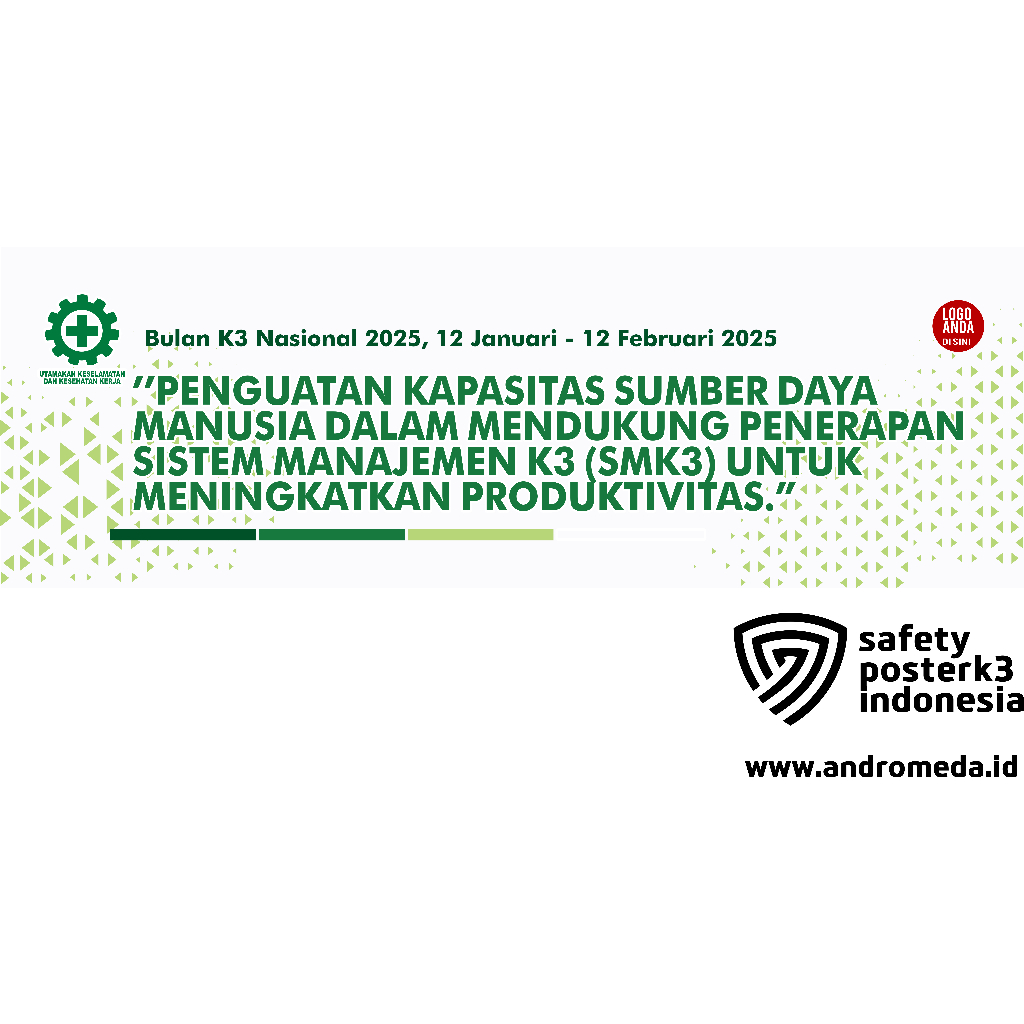 Jual SPANDUK Banner Tema Bulan K3 Nasional 2025 Ukuran 150x60 cm ...