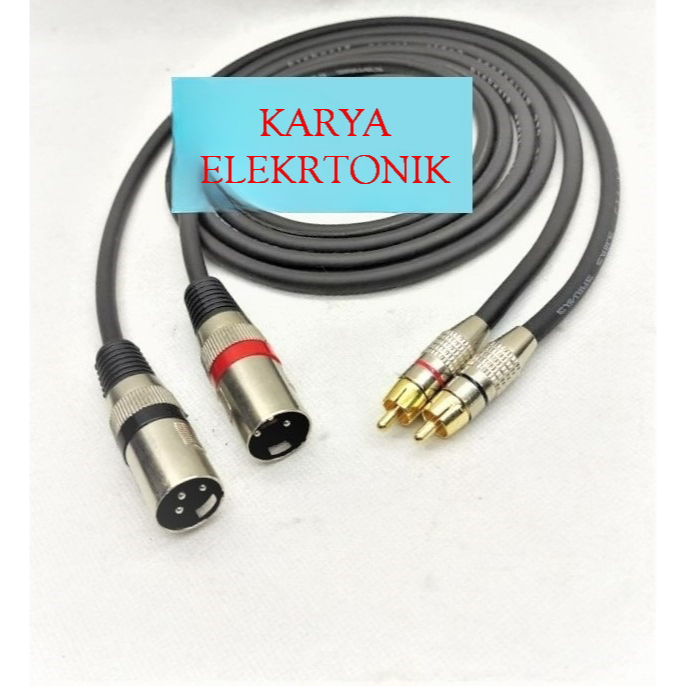 Jual KABEL XLR MALE TO RCA 1 METER HARGA 1 PCS | Shopee Indonesia