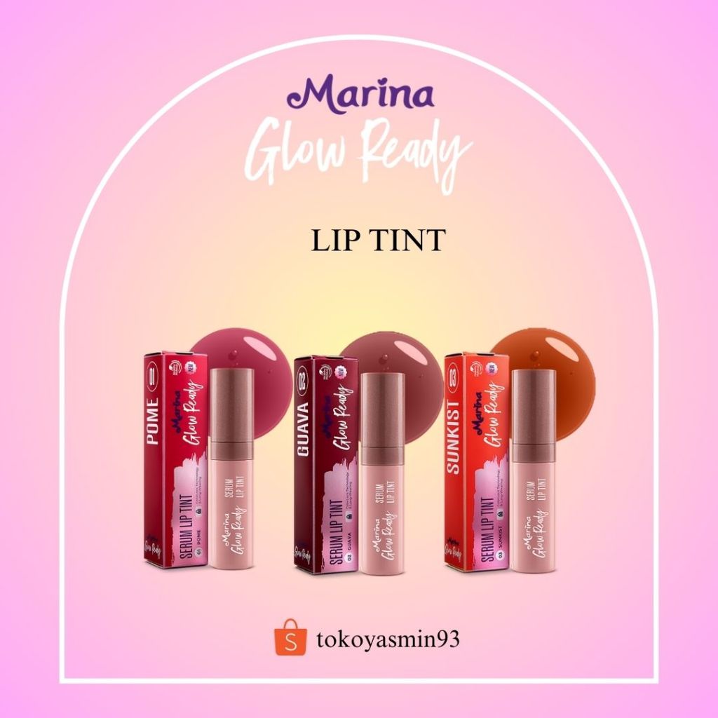 Jual Marina Glow Ready Serum Lip Tint | Shopee Indonesia